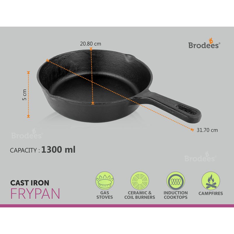 Brodess Cast Iron Fry Pan 20Cm (black)